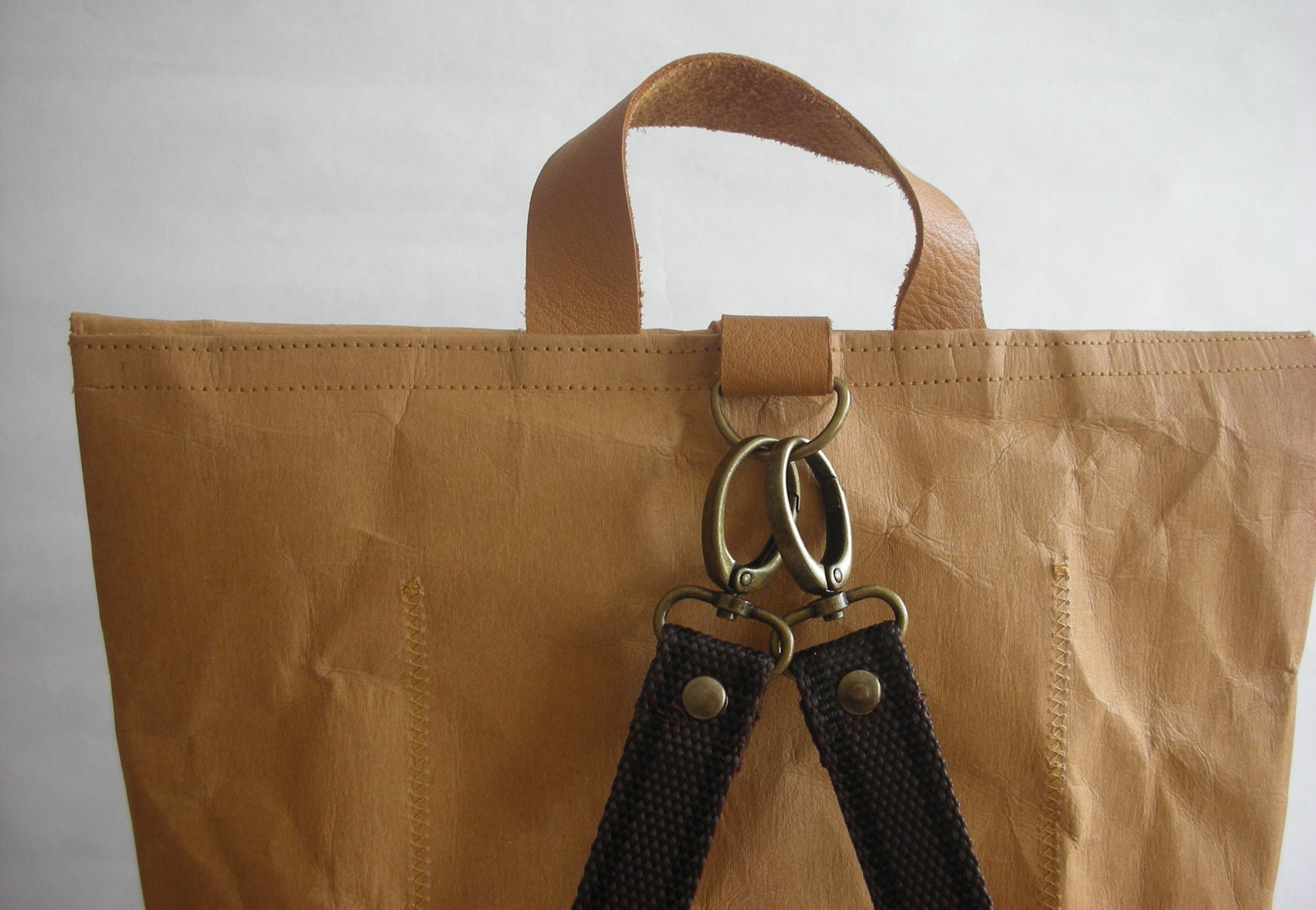 Snappap bronze Urban Backpack Washable Paper | Etsy