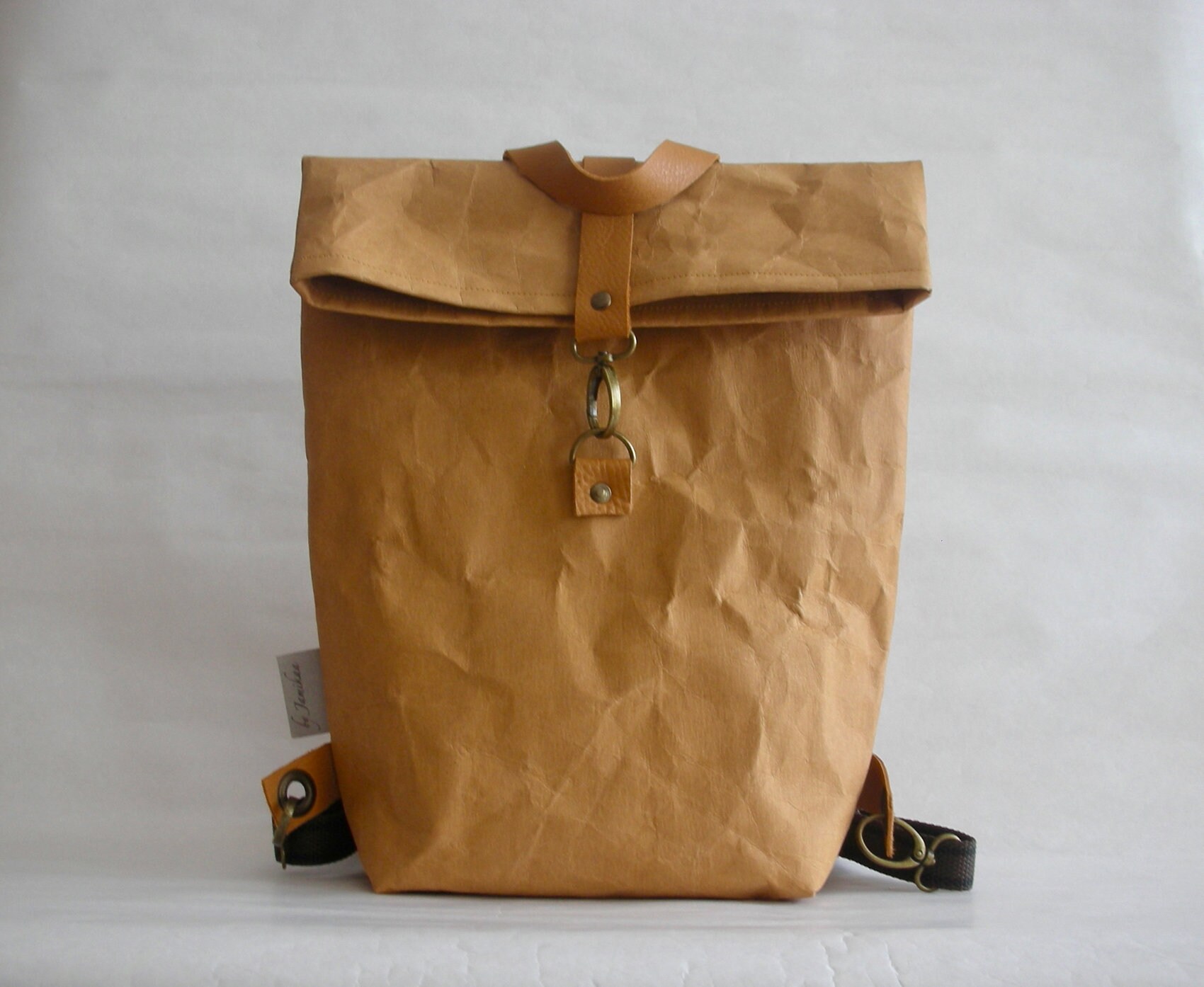 Snappap bronze Urban Backpack Washable Paper | Etsy