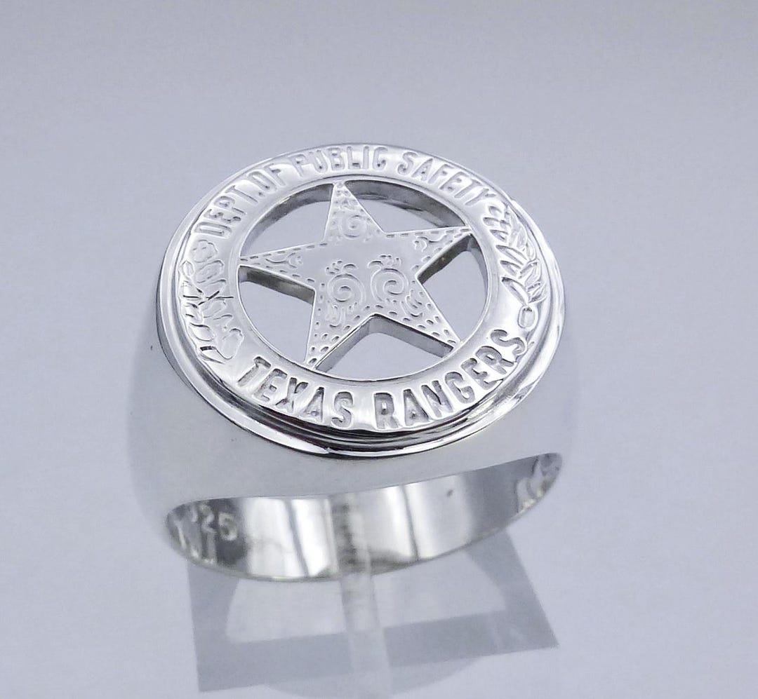 Texas Ranger Sterling Silver Ring - Etsy