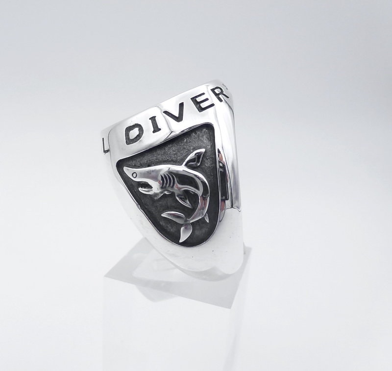 Commercial Diver Sterling Silver Ring - Etsy