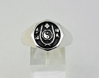 Kenpo Karate Brass & Sterling Silver 925 Ring - Etsy