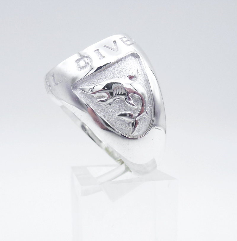 Commercial Diver Sterling Silver Ring - Etsy