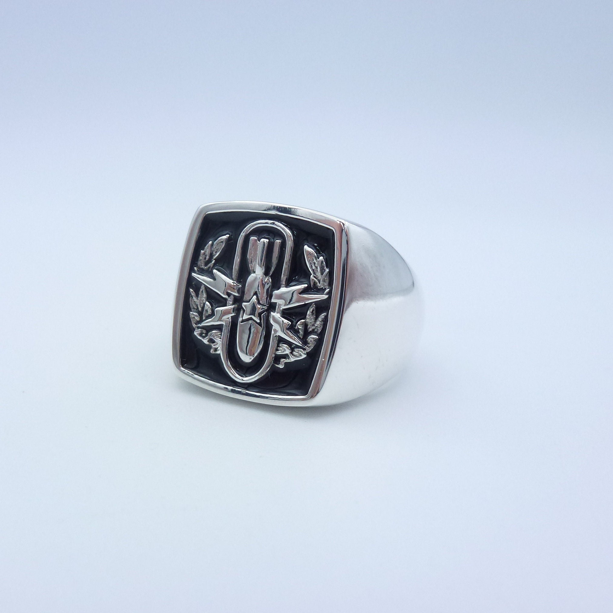 EOD Sterling Silver Ring senior Badge - Etsy
