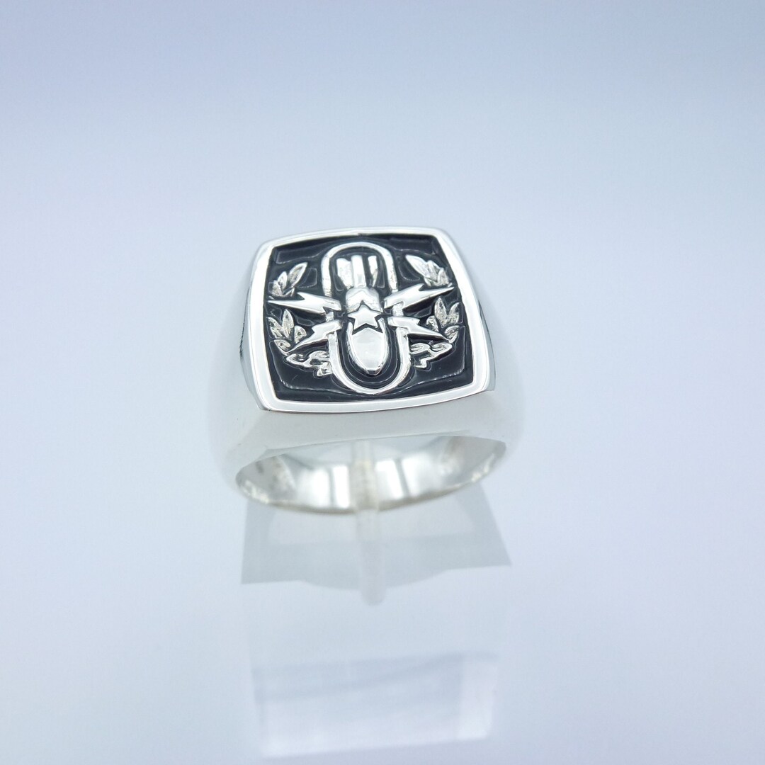 EOD Sterling Silver Ring (senior Badge) - Etsy