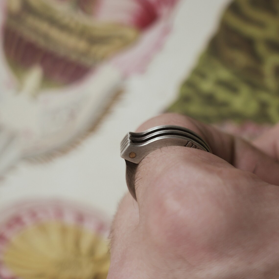 Lock Ring, Industrial Sterling Silver - Etsy