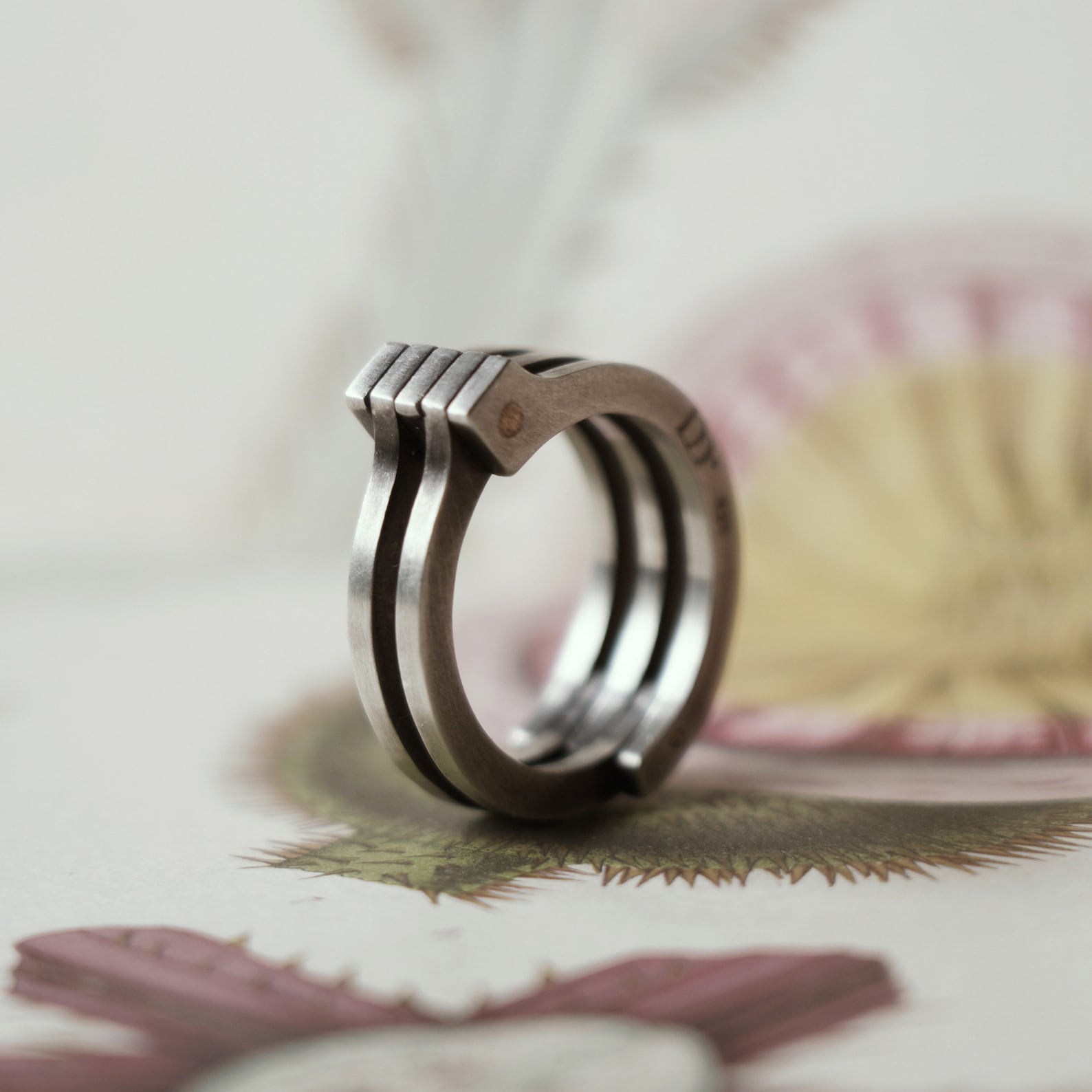 Lock Ring, Industrial Sterling Silver - Etsy