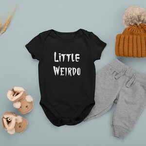 Little Weirdo Goth Baby One Piece - Etsy