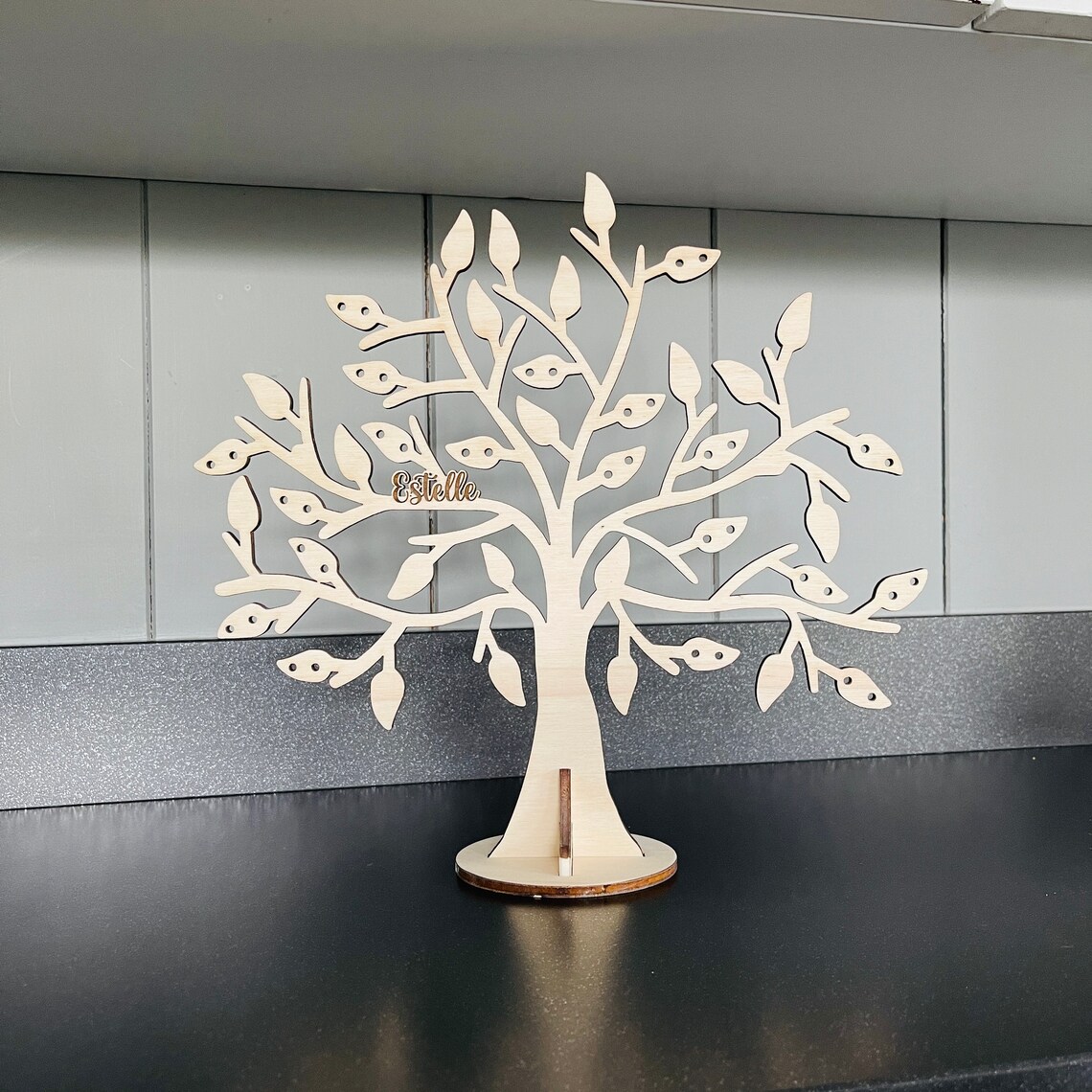 Customizable Wooden Jewelry Tree for Earrings Bracelets - Etsy