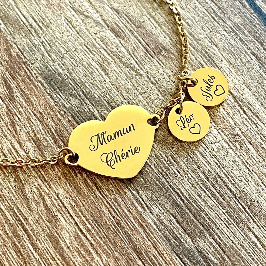 Personalized Tree of Life Bracelet and First Name Medallions - Etsy
