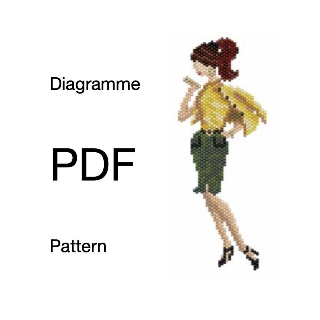 Miyuki Parisienne Bead Weaving Chart / Miyuki Chart / Miyuki Pattern ...