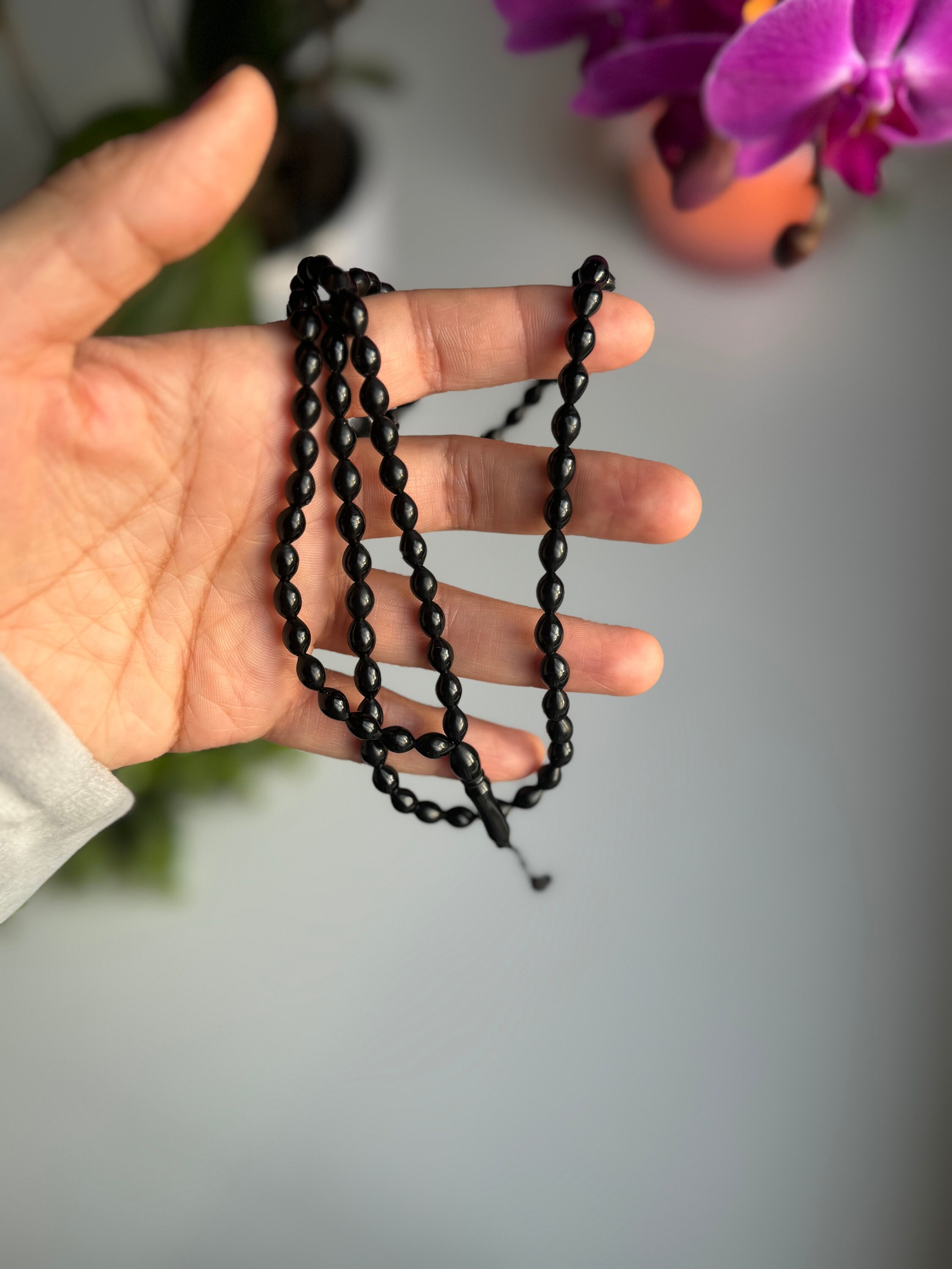 Tasbih Prayer Beads Jet Stone crafted With Special Natural Oltu Stone ...