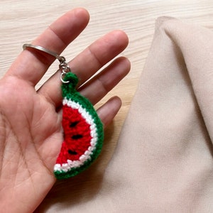Watermelon Handcrocheted Keychain | Keyring Summer Accessories - Etsy