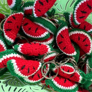 Watermelon Handcrocheted Keychain | Keyring Summer Accessories - Etsy