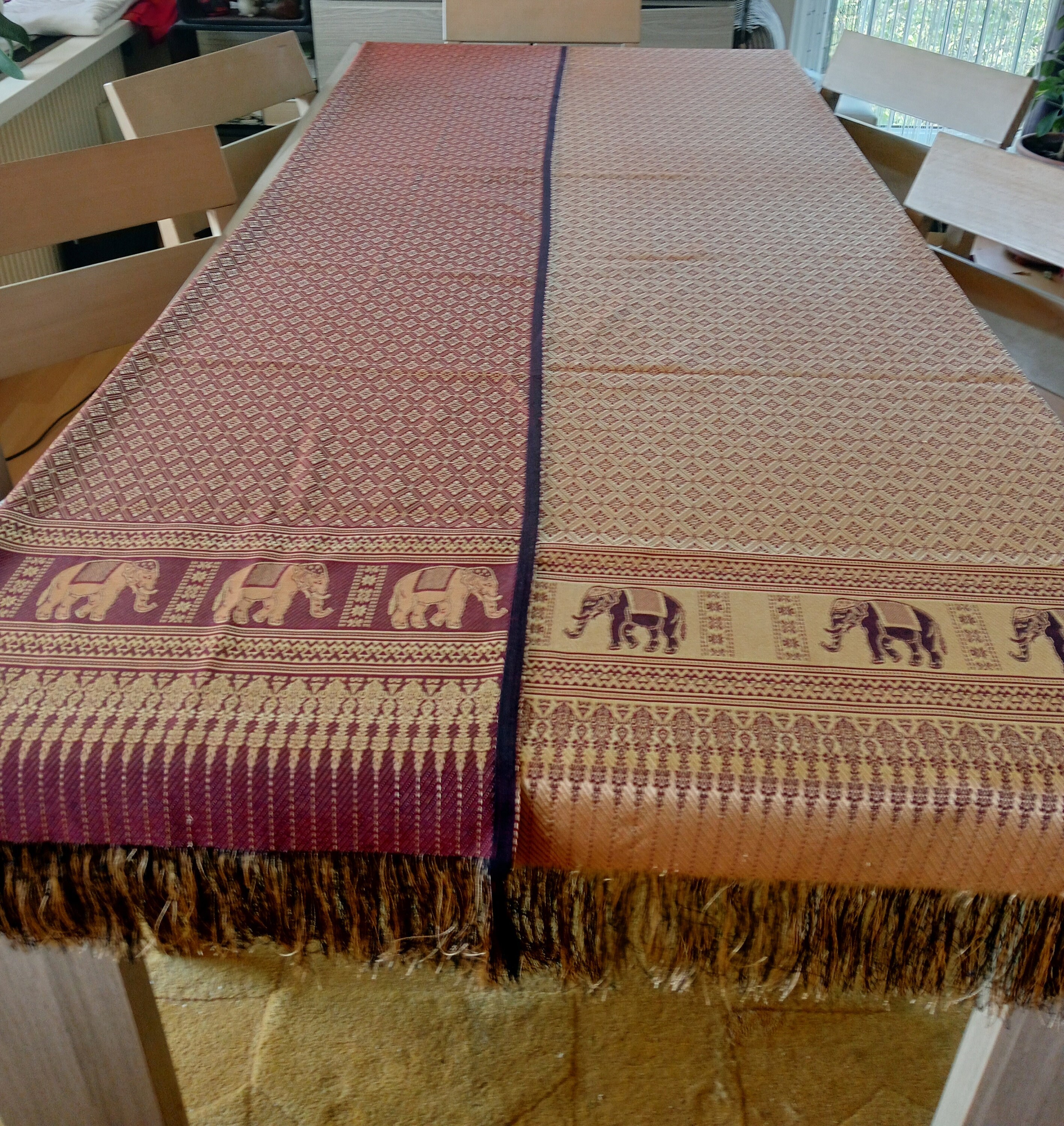 Reversible Thai Luxurious Gold Brocade Tablecloth, Bed Throw, Shawl - Etsy