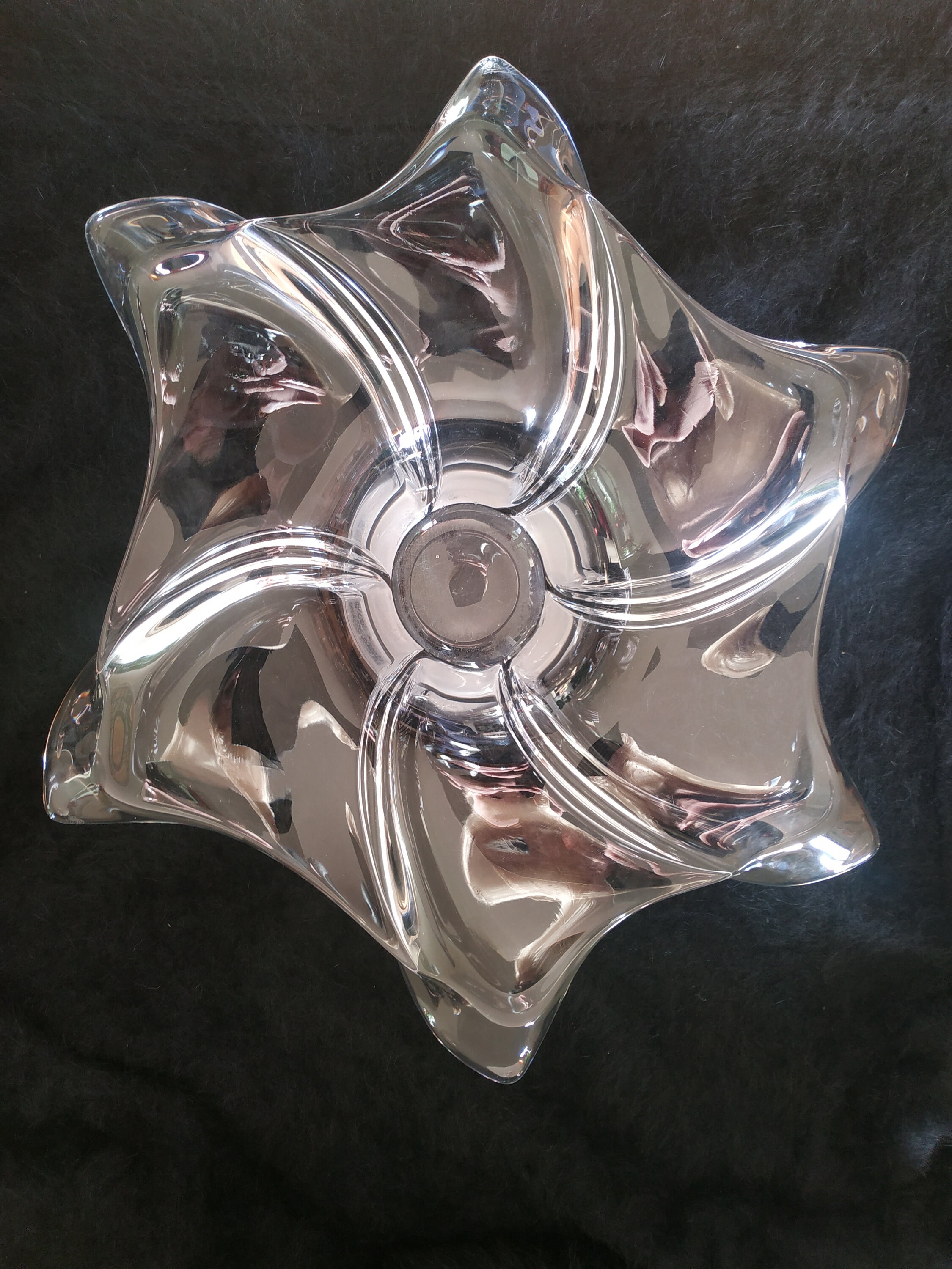 Large Bayel Crystal Fruit Bowl Petunia Frangipani Flower - Etsy