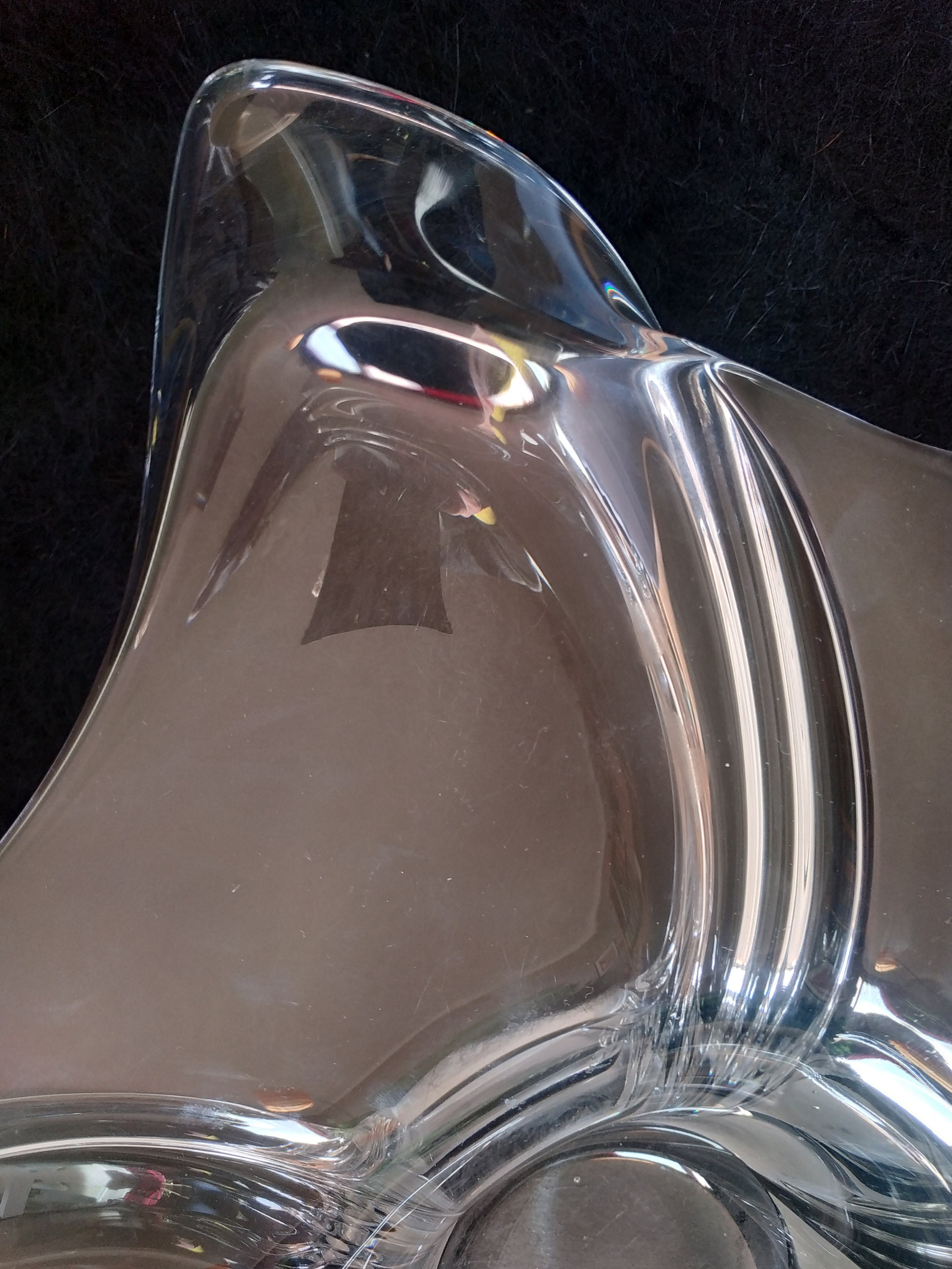 Large Bayel Crystal Fruit Bowl Petunia Frangipani Flower - Etsy