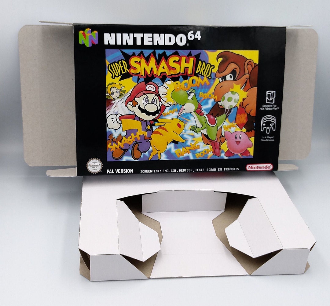 Super Smash Bros - Replacement Box With Inner Tray Option - N64 - PAL ...