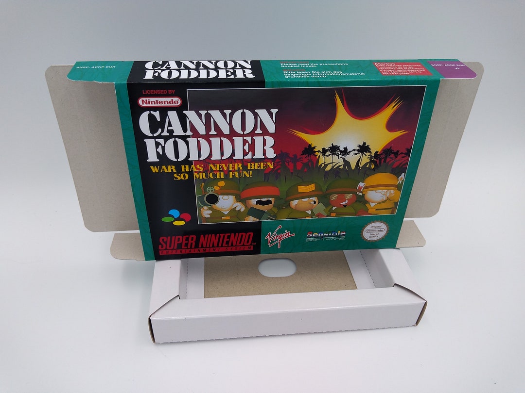 Cannon Fodder - PAL - Replacement Box With Inner Tray Option - SNES ...