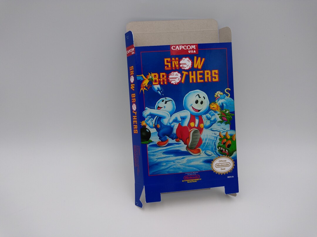 Snow Brothers - Replacement Box, Dust Cover, Block - NES - Thick ...