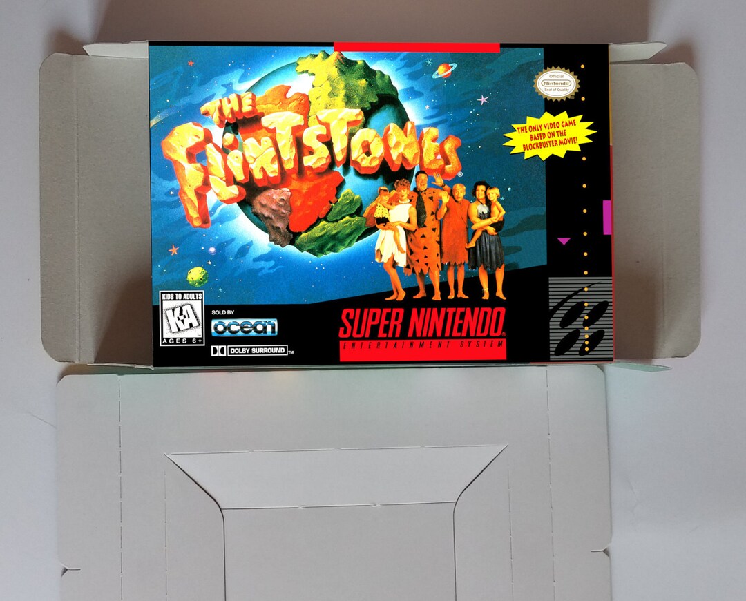 The Flintstones - Replacement Box With Inner Tray Option - NTSC - SNES ...