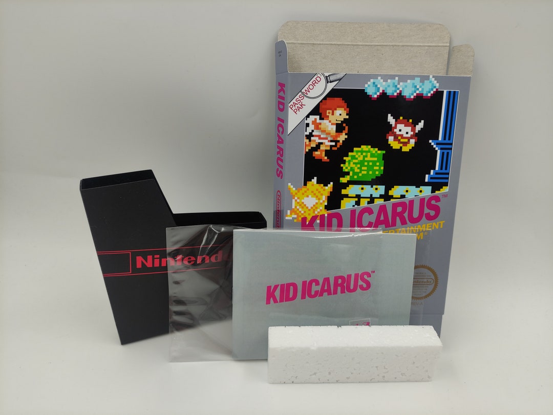 Kid Icarus - Replacement Box, Manual, Dust Cover, Block - NES - NTSC or ...