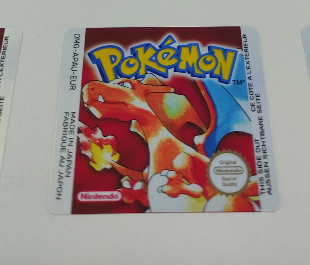 Pokemon Red - Sticker - Label - Game Boy/ GB. - Etsy