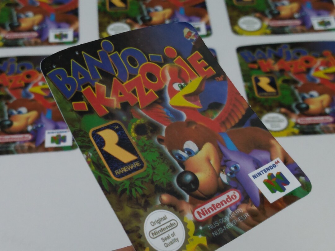 Banjo Kazooie - Label/ Sticker for Nintendo 64 Cartridge - Replacement ...