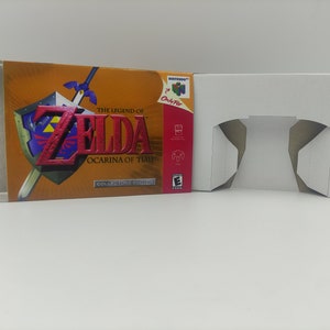 The Legend of Zelda Ocarina of Time - Replacement Box, Manual, Inner ...