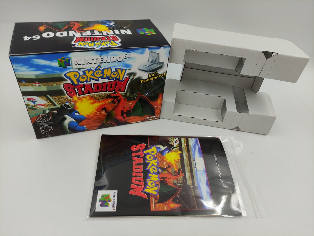 Pokemon Stadium - PAL - N64 - Big Box Replacement, Manual, Inner Tray ...