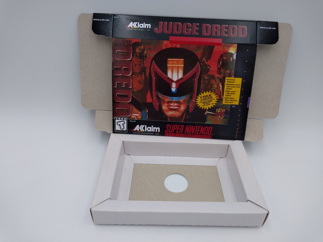Judge Dredd - Replacement Box With Inner Tray Option - SNES - Thick ...