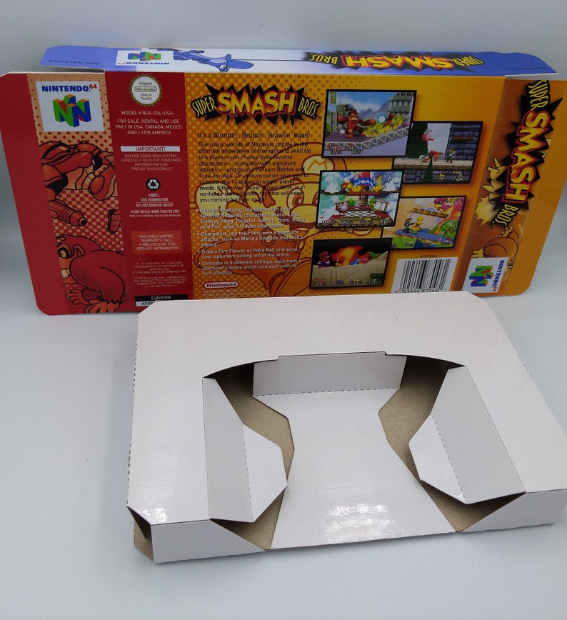 Super Smash Bros box with insert option Nintendo 64/ N64 | Etsy