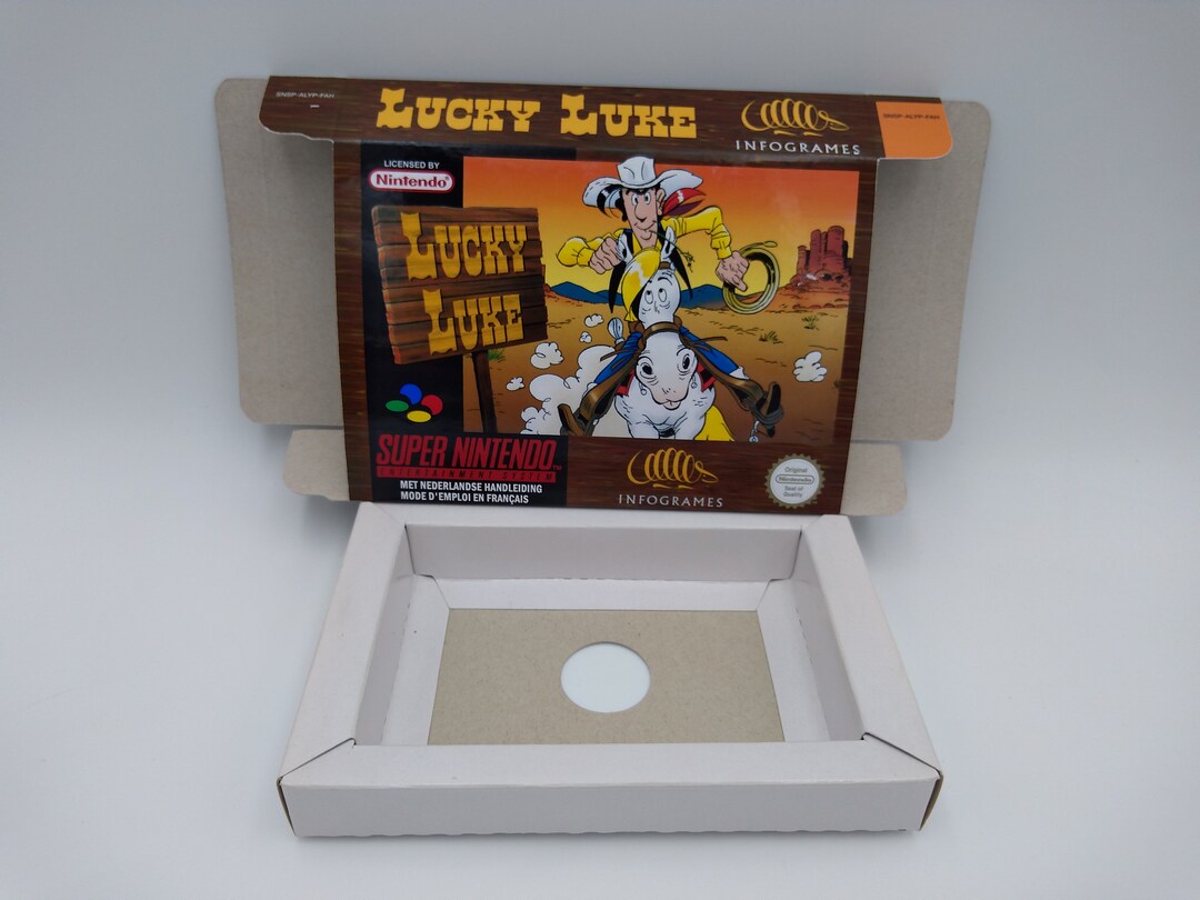 Lucky Luke - Replacement Box With Inner Tray Option - SNES - Thick ...