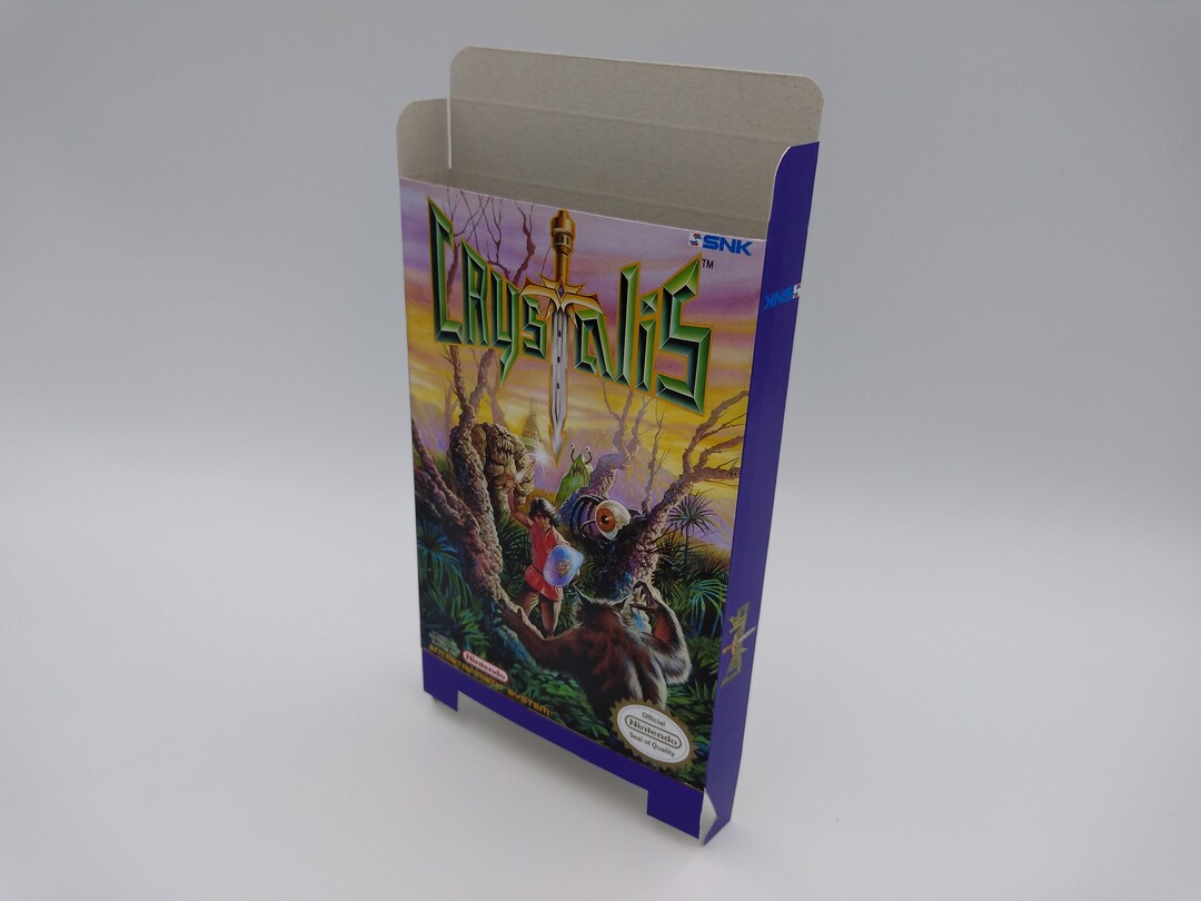 Crystalis - Replacement Box, Dust Cover, Block - NES - Thick Cardboard ...