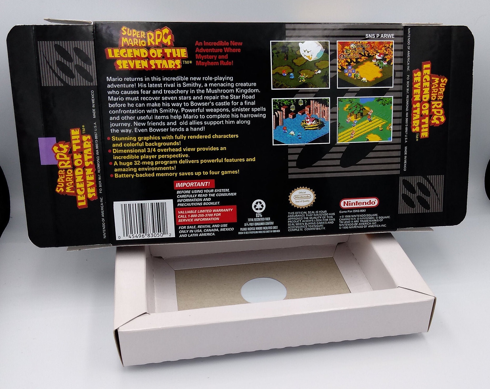 Super Mario RPG Legends of the Seven Stars Box With Inner | Etsy