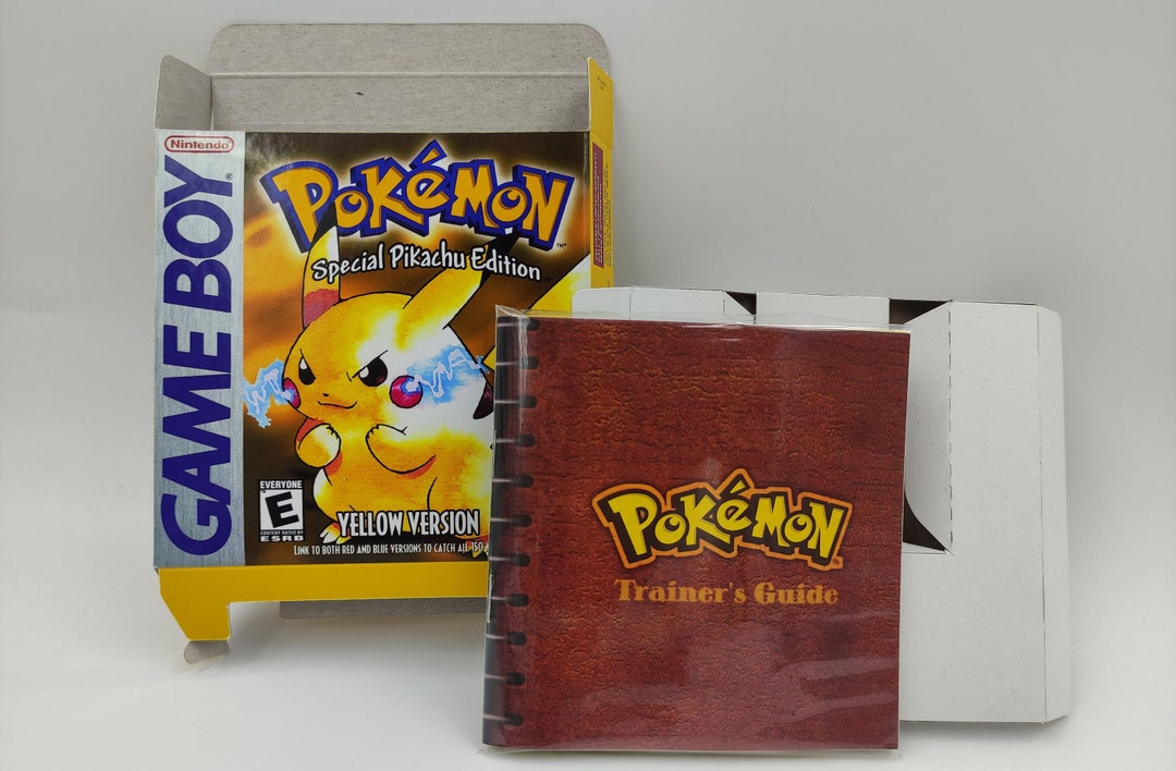 Pokemon Yellow - Replacement Box, Manual, Inner Tray - NTSC, PAL or ...