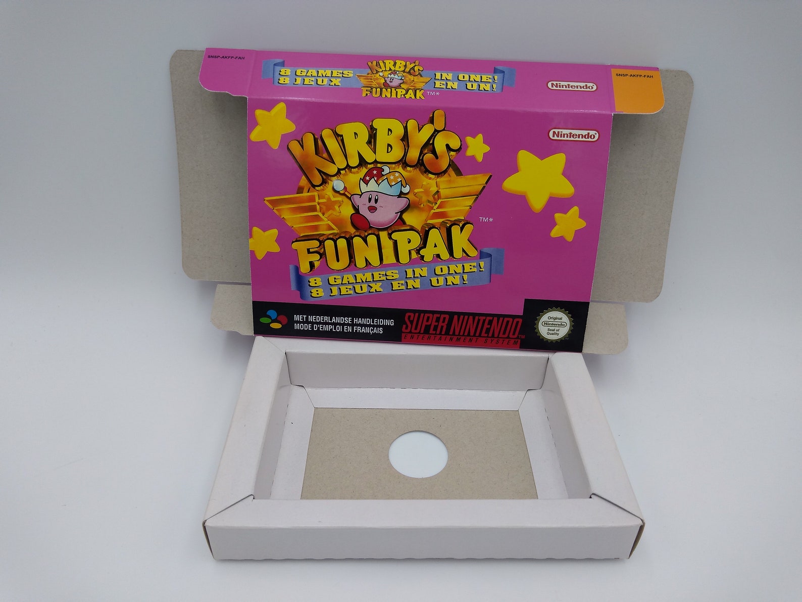 Kirby's Fun Pak box with insert option SNES thick | Etsy