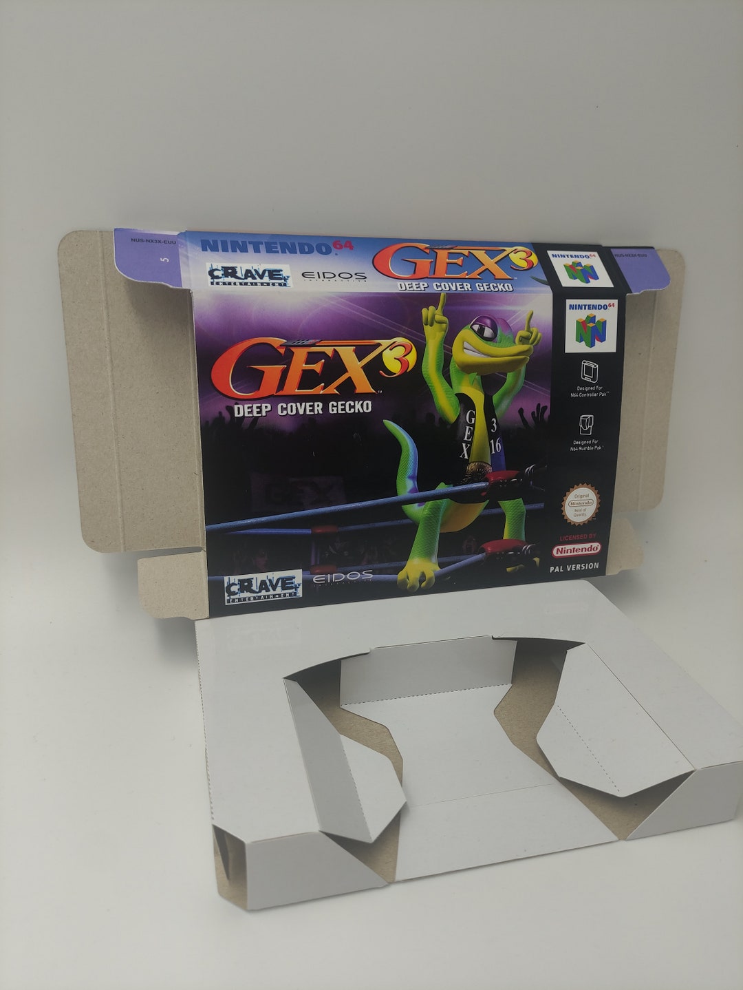 Gex 3: Deep Cover - Box With Inner Tray Option - N64 - Thick Cardboard ...