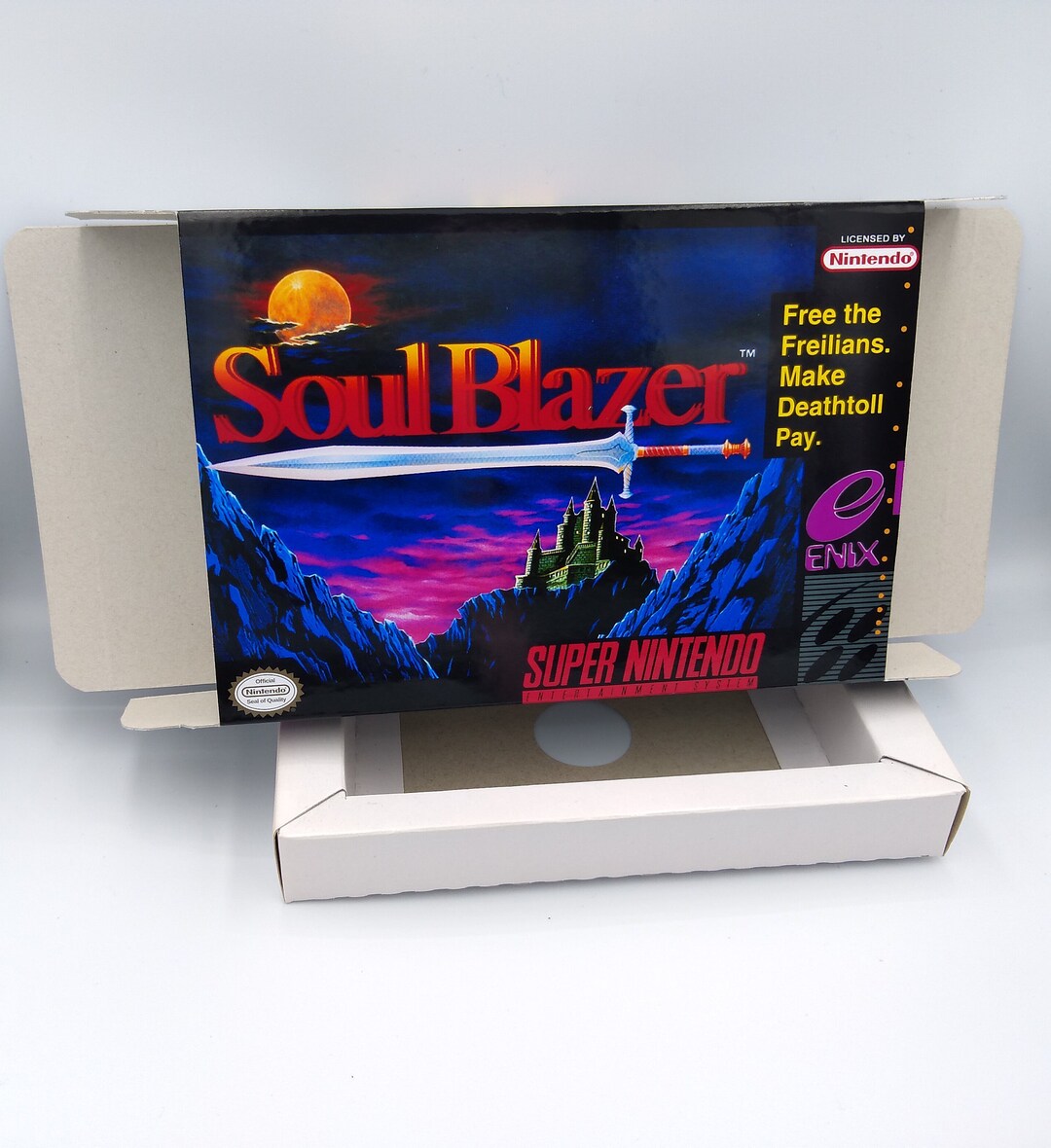 Soul Blazer - NTSC or PAL - Replacement Box With Inner Tray Option ...