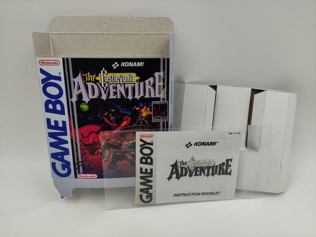 The Castlevania Adventure - Replacement Box, Manual, Inner Tray - PAL ...