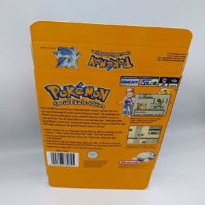 Pokemon Yellow - Replacement Box, Manual, Inner Tray - NTSC, PAL or ...