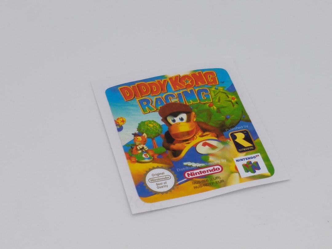 Diddy Kong Racing - Label/ Sticker for Nintendo 64 Cartridge ...
