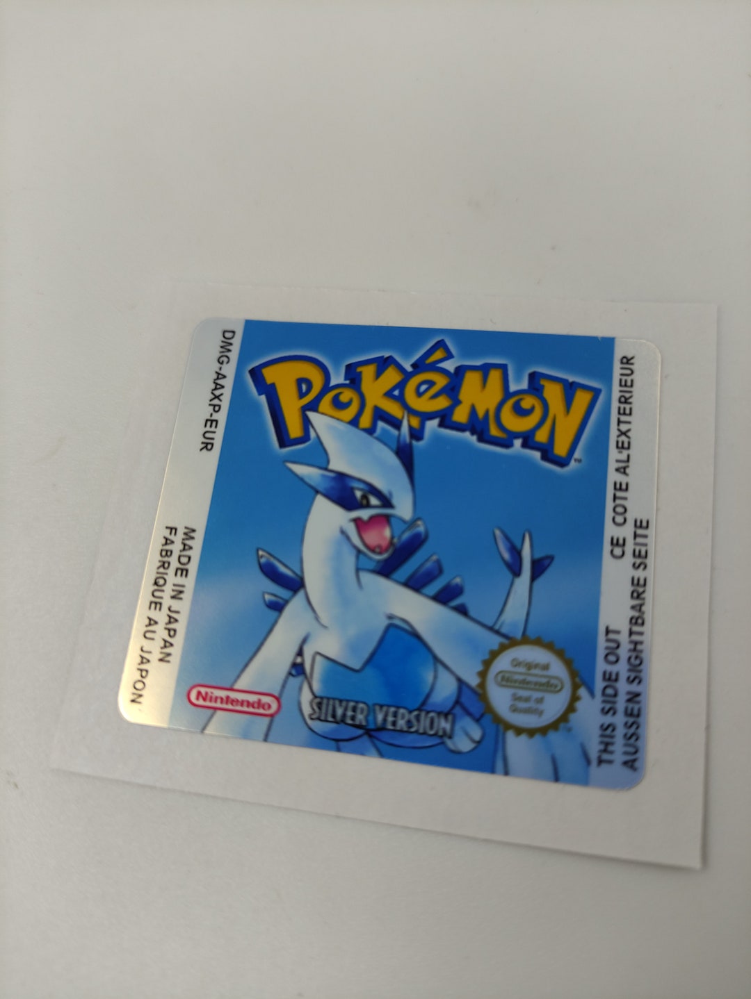 Pokemon Silver - Cartridge Label - Sticker - Game Boy Color/ GBC. - Etsy