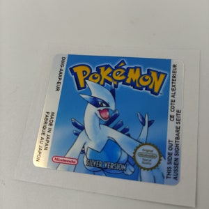 Pokemon Silver - Cartridge Label - Sticker - Game Boy Color/ GBC. - Etsy
