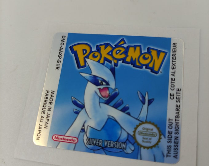 Pokemon Silver Cartridge Label Sticker Game Boy Color/ GBC. - Etsy