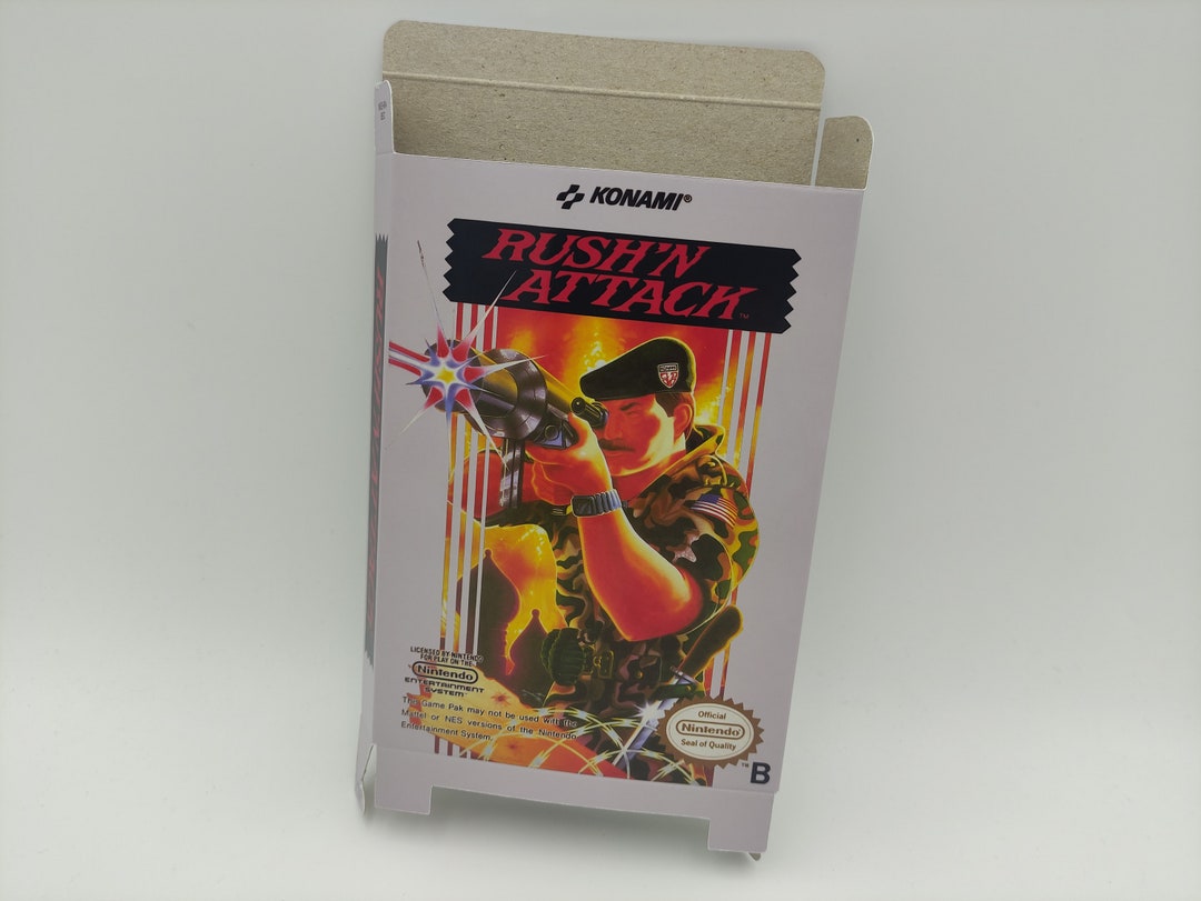 Rush'n Attack - Replacement Box, Dust Cover, Block - NES - PAL - Thick ...