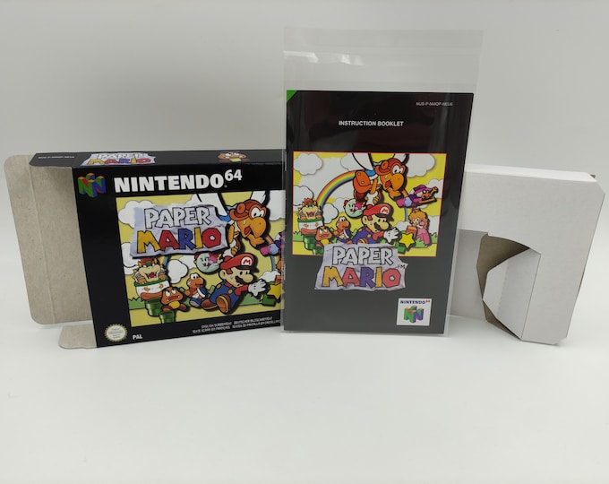 Paper Mario - Replacement Box, Manual, Inner Tray - PAL, Australian PAL ...