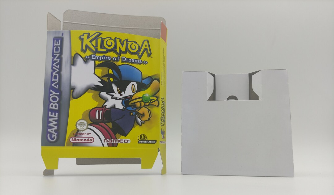 Klonoa Empire Of Dreams Replacement Box With Inner Tray Option Game
