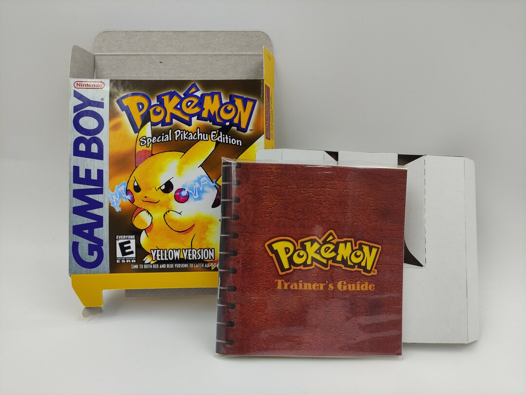 Pokemon Yellow Replacement Box Manual Inner Tray NTSC - Etsy