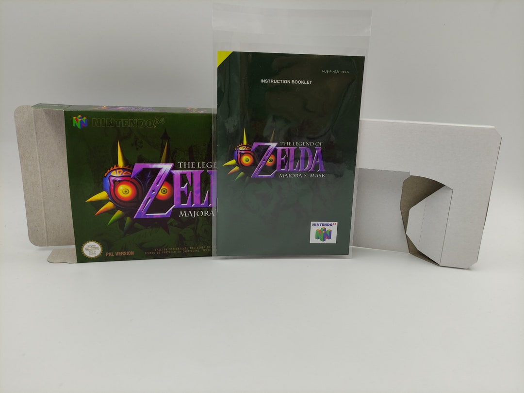 The Legend of Zelda Majora's Mask - Replacement Box, Manual, Inner Tray ...