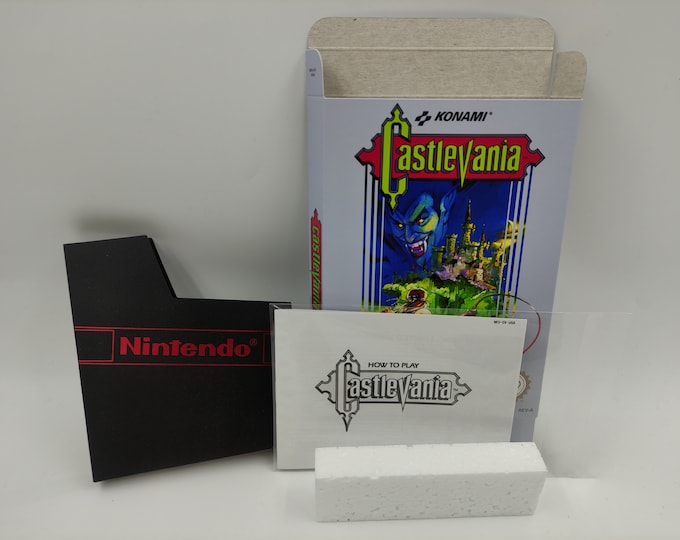 Castlevania - Replacement Box, Manual, Dust Cover, Block - NES - NTSC ...